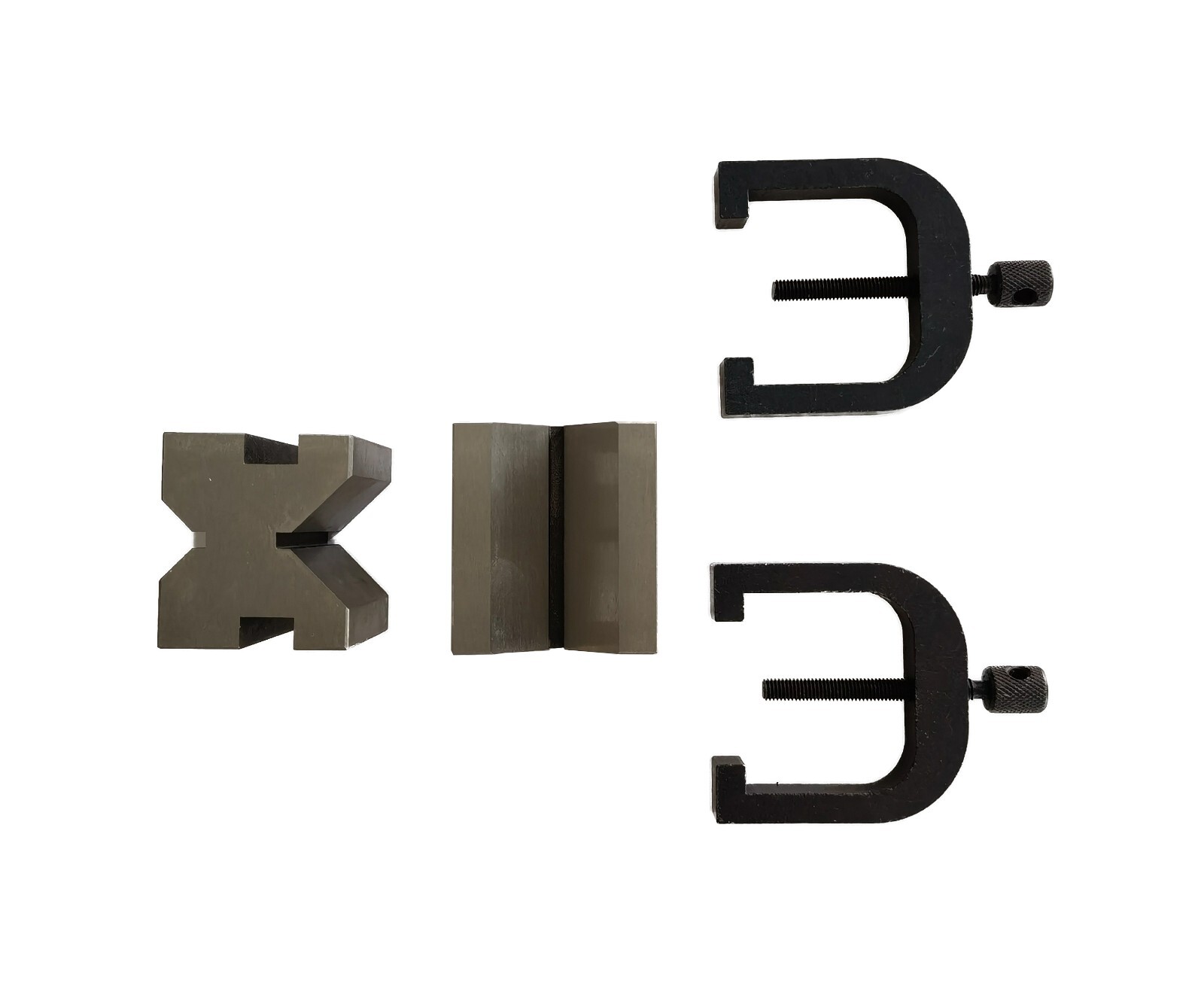 1-1/4x1-1/4x1-5/8" Precision V-Blocks & Clamp Set, 1" Capacity One Pair ...