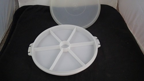 Vintage Tupperware #405 Divided Party Susan Serving Tray With Lid 224 ...