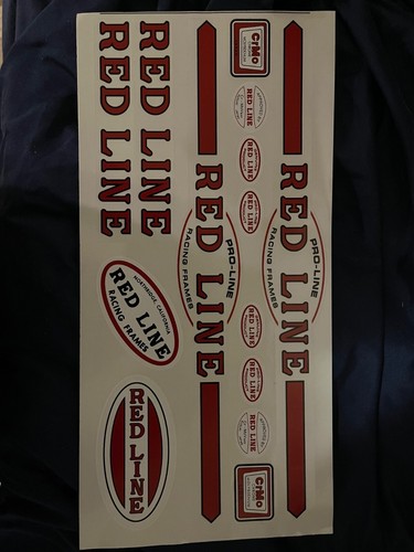 Redline Proline early font decal set - RED - Old school bmx | eBay