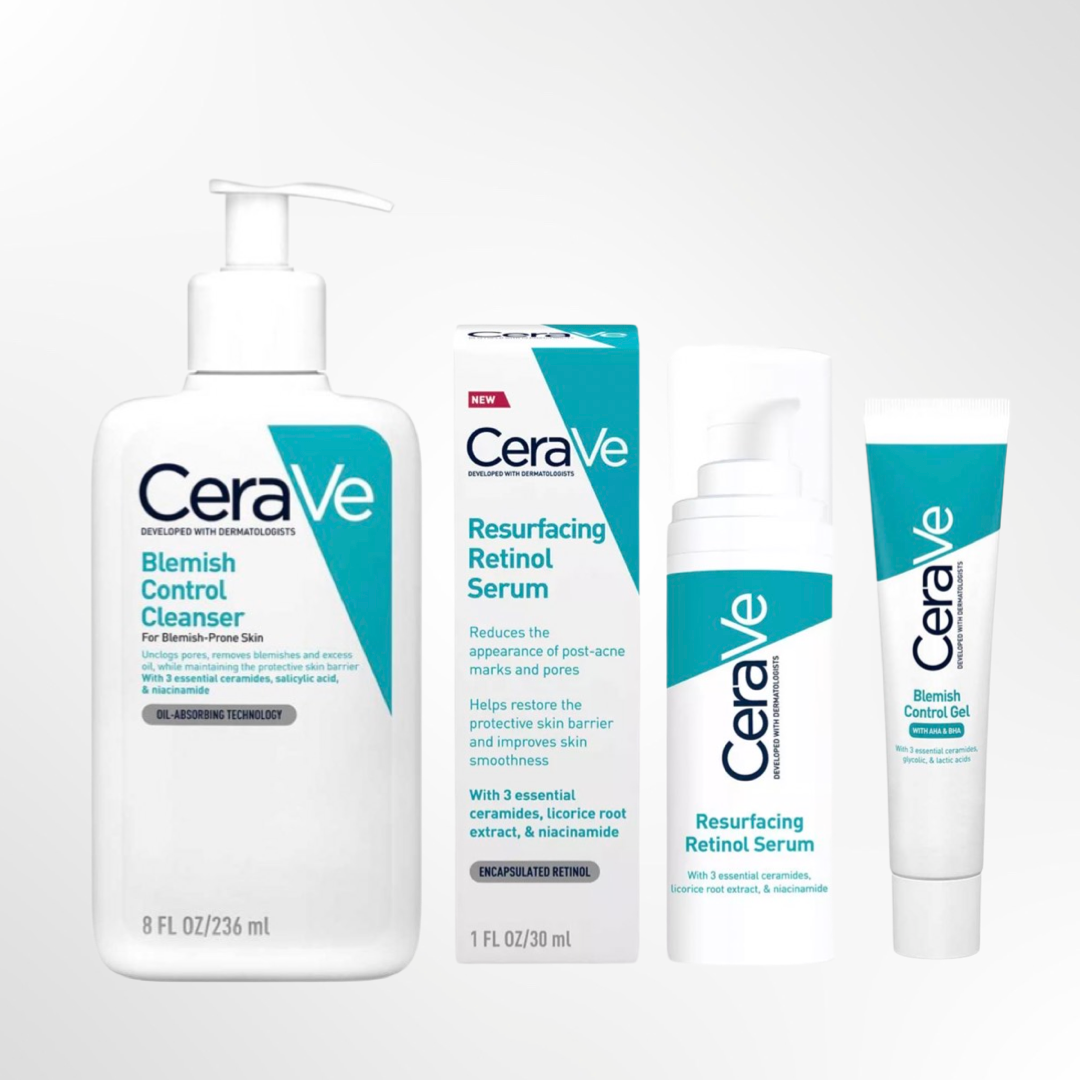 Cerave 2% Blemish Control 3 Piece Bundle Set - Cleanser, Gel ...