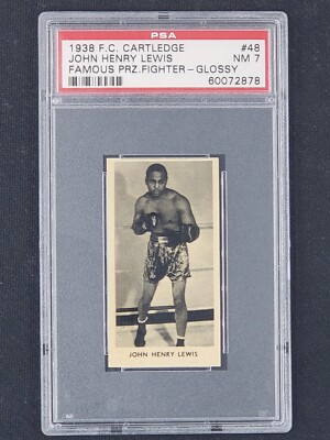 1938 F.C. CARTLEDGE FAMOUS PRIZE FIGHTERS #48 JOHN HENRY LEWIS PSA 8 ...
