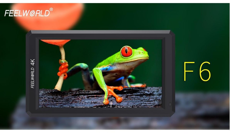 FEELWORLD F6 5.7" 4K HDMI On-camera Monitor With Tilt Arm & Power ...