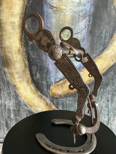 5" CHARRO SADDLE MEXICAN BLUE HORSE BIT, FRENO PARA CABALLO, TACK HORSE ...