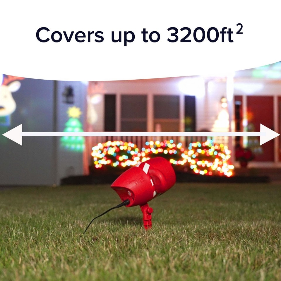 Star Shower Slide Show Christmas LED Projector w Remote, AS-SEEN-ON-TV ...