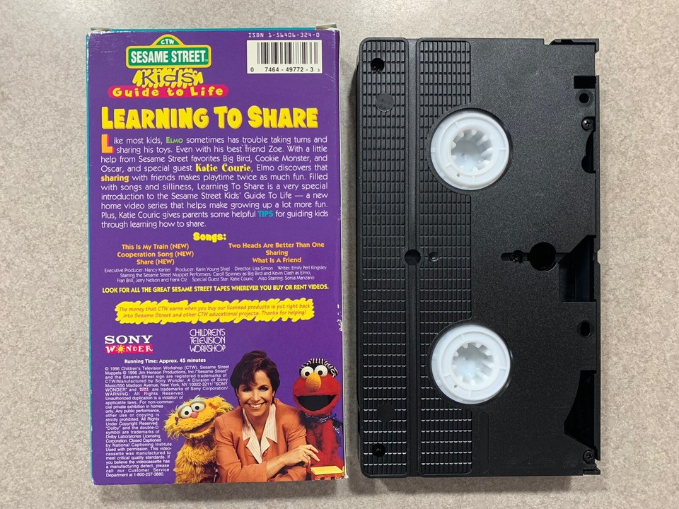 Sesame Street Learning to Share (VHS, 1996) Katie Couric Kids Guide To ...