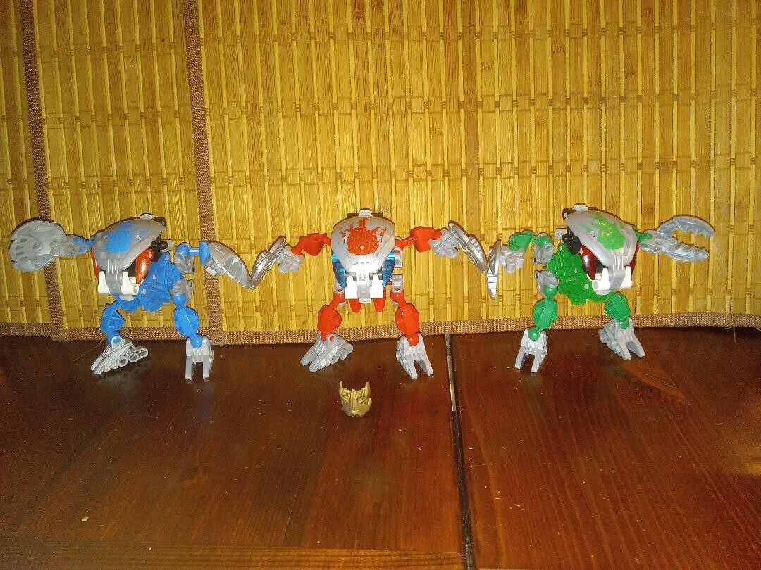 LEGO BIONICLE: Bohrok Kal set of 3 Gahlok 8578 Tahnok 8574 and Lehvak ...