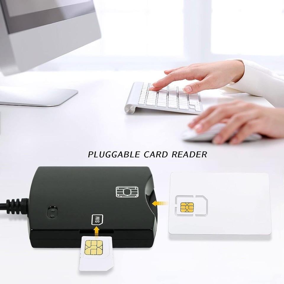 Smart Chip EMV SIM eID Card Reader Writer Programmer with 5pcs Blank ...
