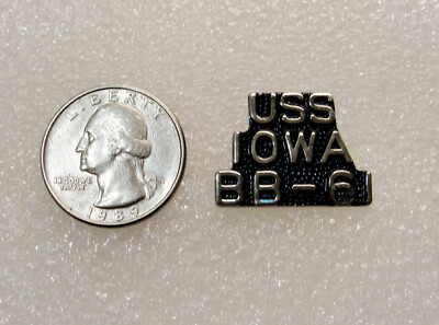 Collectible U.S. NAVY Hat / Lapel Pin USS IOWA BB-61 Battleship "THE ...