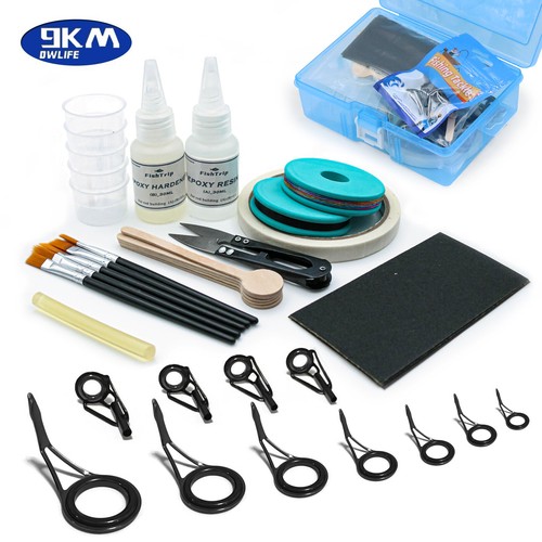 Fishing Rod Building Repair Kits Guides and Tips with Glue Freshwater ...