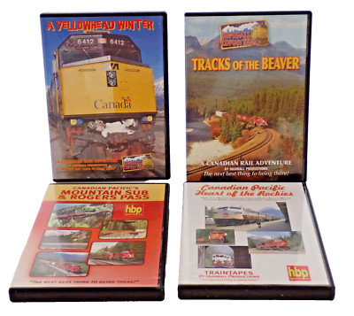 Lot of 4 Highball Productions Canadian Rail Adventures Train Railroad ...