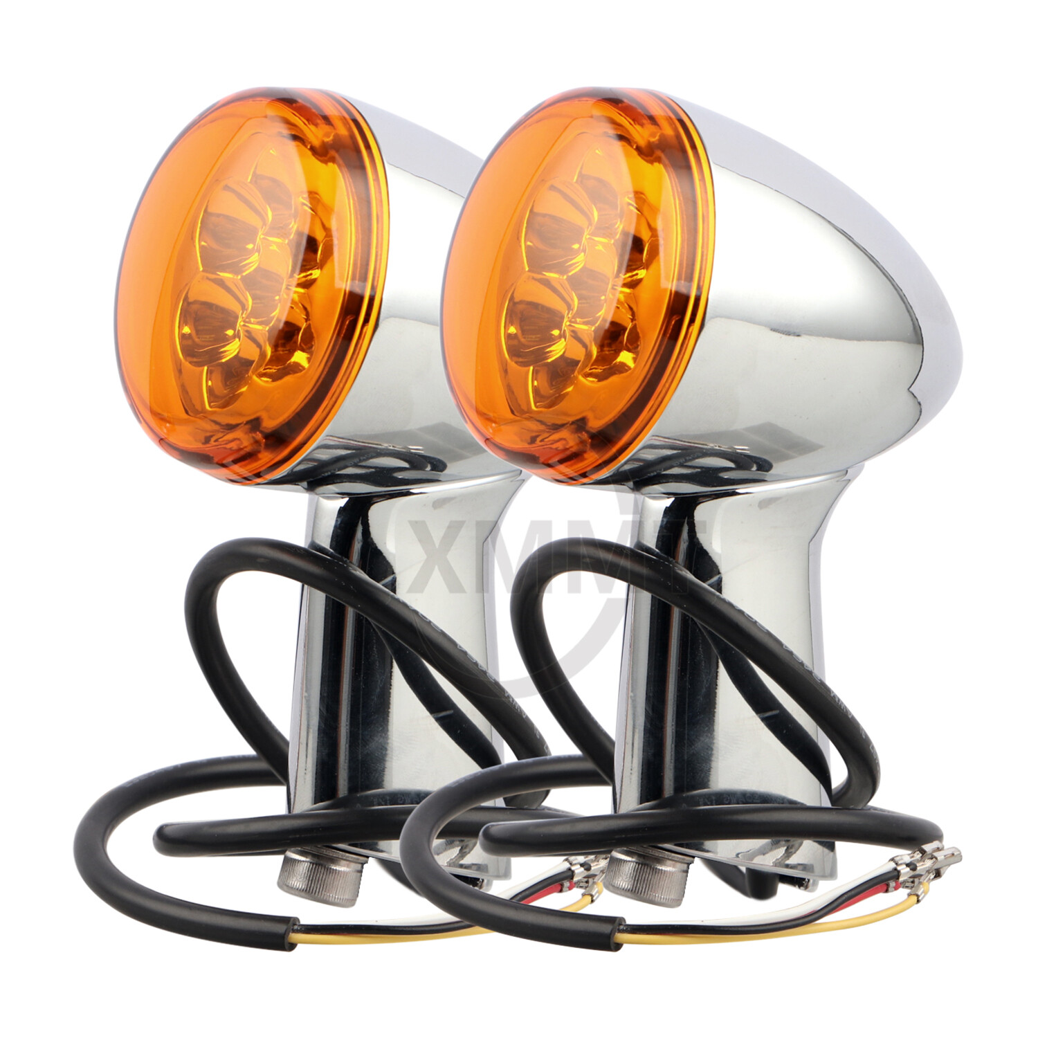 Chrome Rear Turn Signals Amber Light For Harley Forty Eight Seventy Two ...