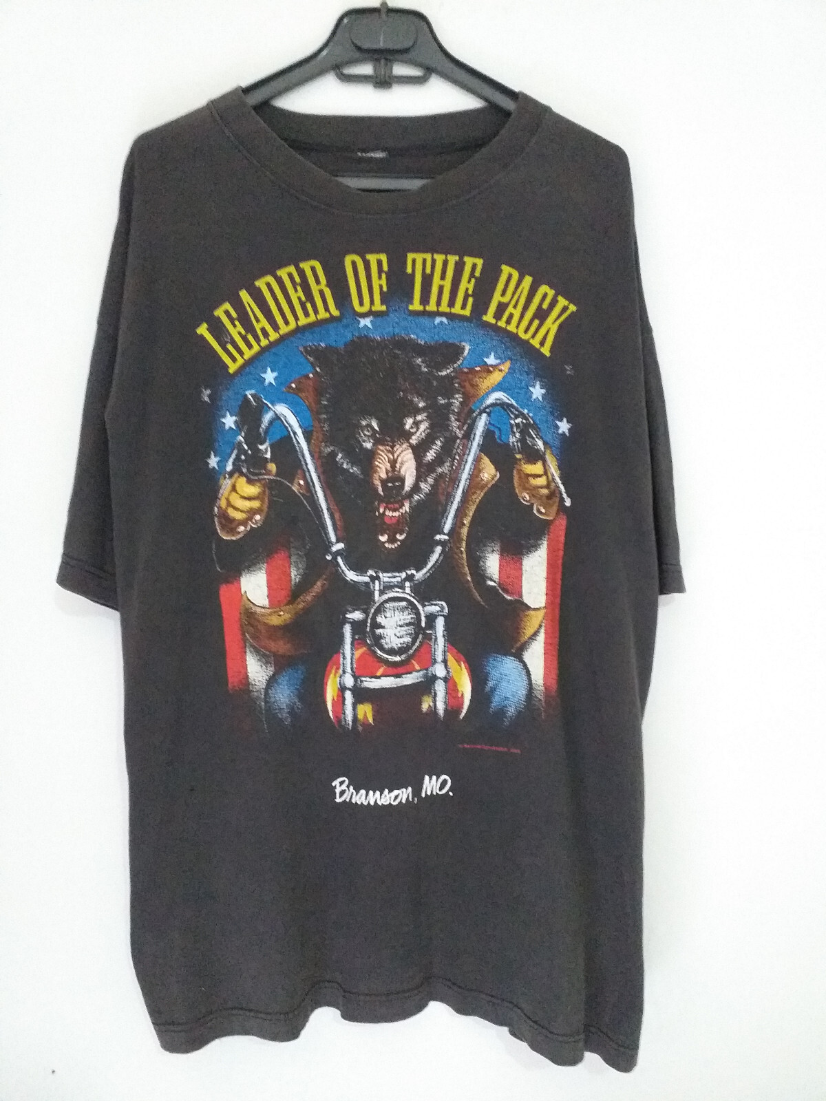 Vintage Leader Of The Pack Wolf Biker Branson MO T sh… - Gem