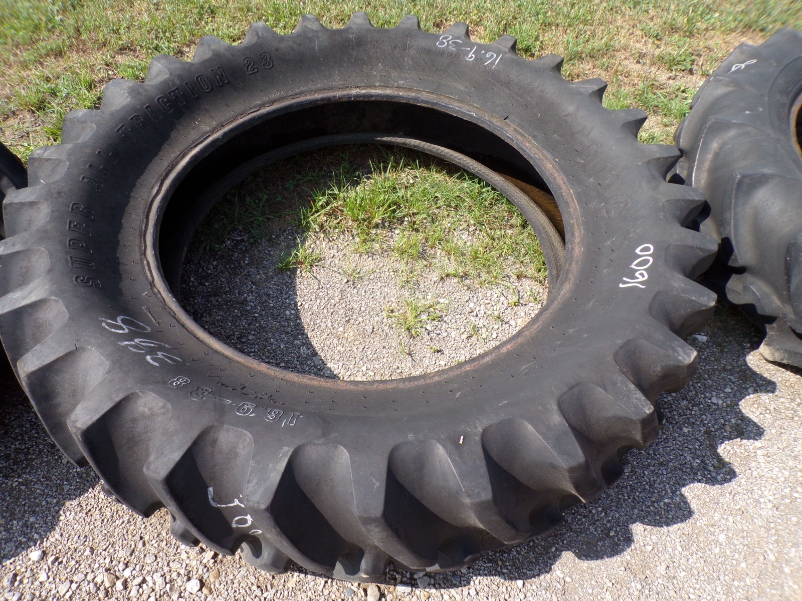 16.9x38 Firestone Tractor Tire, Super All Traction 23 @ 80%, Tag #1600 | eBay