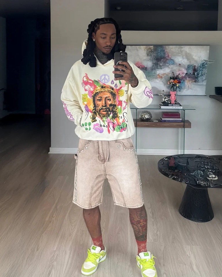 NWT Angelic Motion Hoodie Mens Sz S Jesus Art Graphic Pullover Peace ...