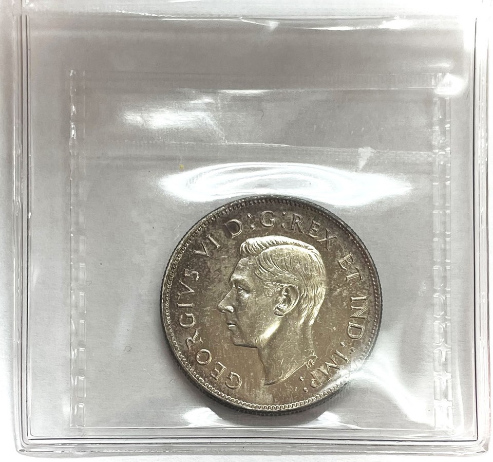 1946 SILVER CANADA 50 CENTS KING GEORGE VI COIN ICCS MINT STATE 63 | eBay