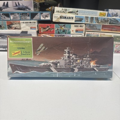Vintage Lindberg Scharnhorst No.761:100 Scale German Battleship Model ...