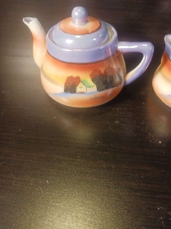 Vintage TAKITO TT Hand Painted Japanese Teapot, And Creamer, w/ Lids | eBay
