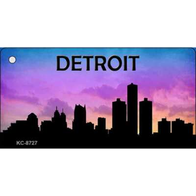 Detroit Silhouette Novelty Metal Key Chain KC-8727 | eBay