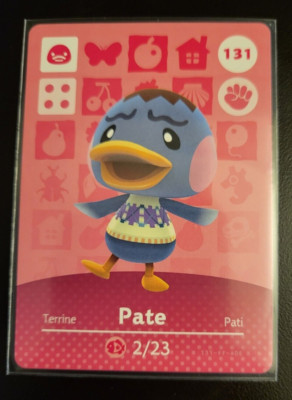 Pate - 131 - Series 2 - Authentic Animal Crossing Amiibo Card | eBay