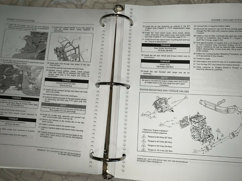 2017 2018 Polaris RZR XP 1000 XP4 1000 EPS service repair shop manual ...