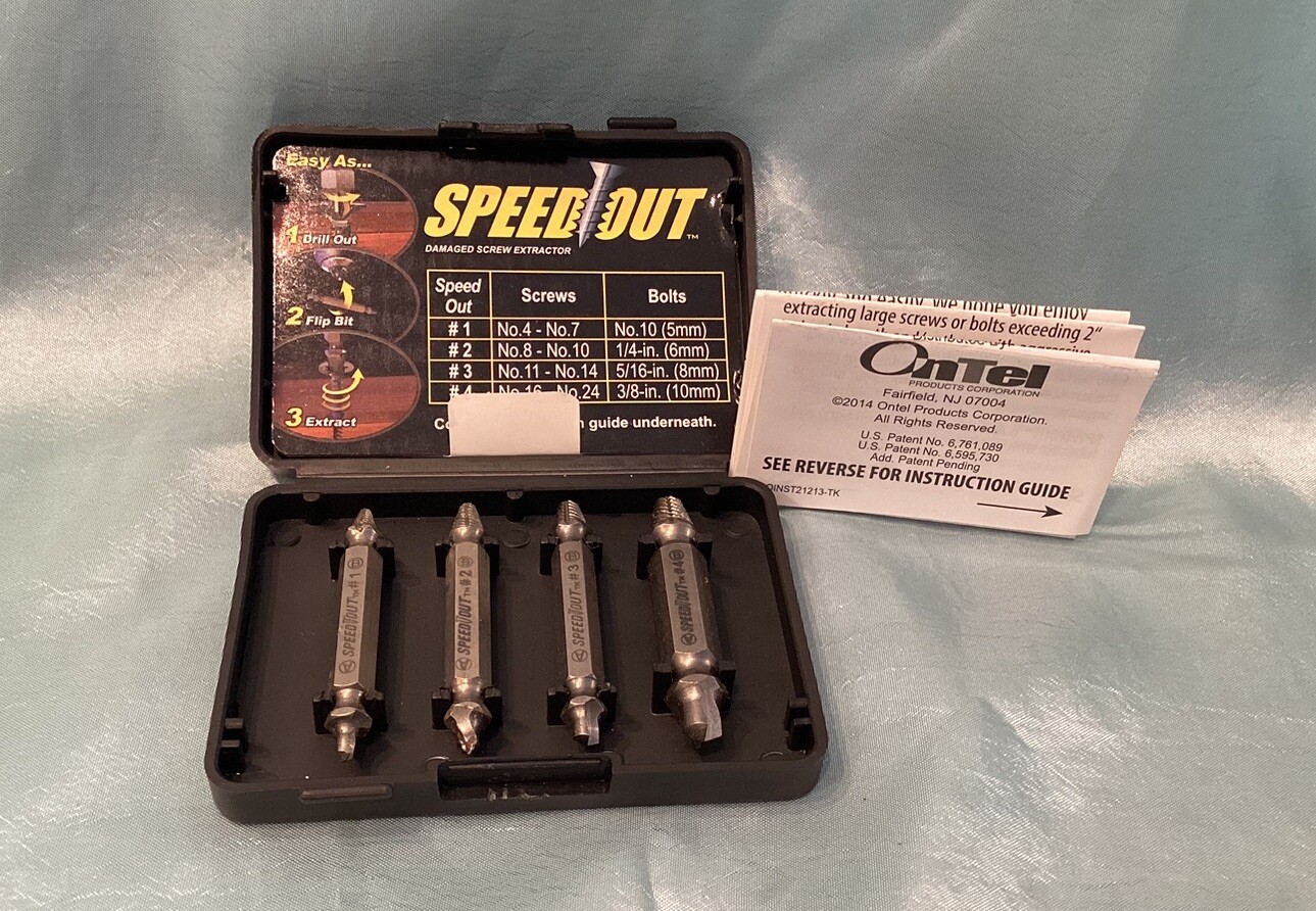 New Ontel Speed Out Titanium Damaged Screw Extractor 4 Piece Set | eBay