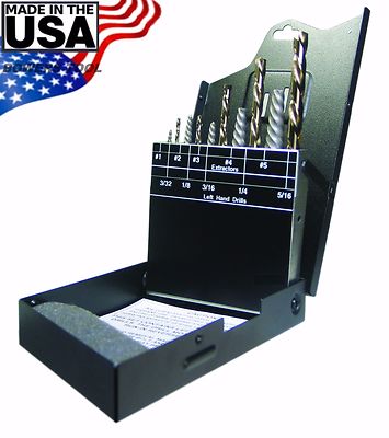 Norseman 10pc Screw & Bolt Extractor EZ Out Set w Left Drill Bits #1-5 ...