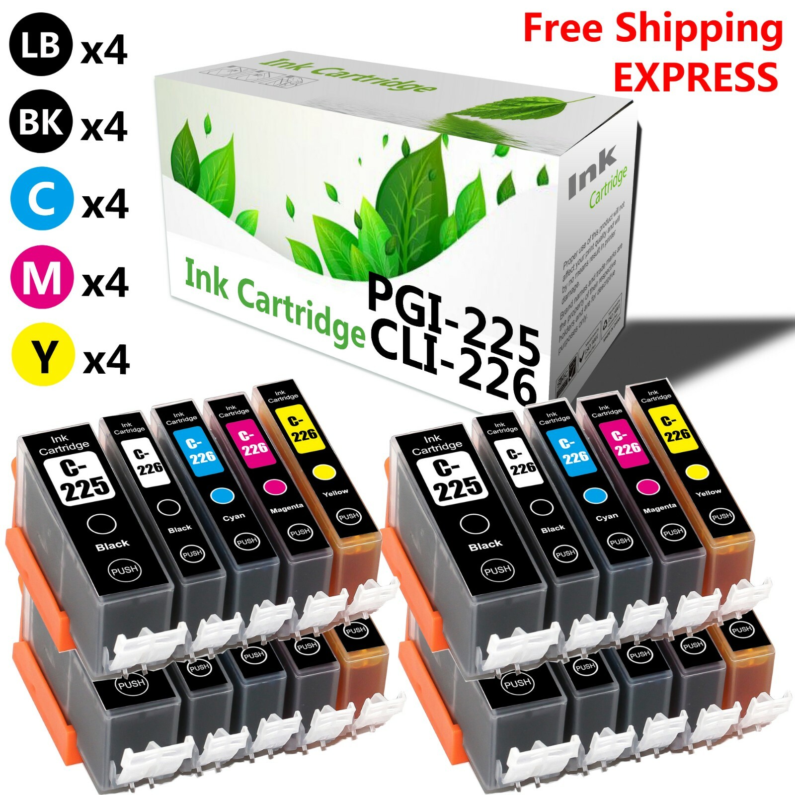20 PK PGI225 CLI226 Ink Cartridge for Canon PIXMA MG5220 MG5220RFB ...