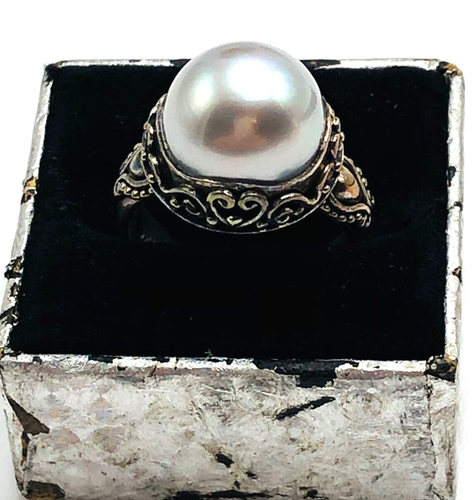 Suarti BA Bali Indonesian Black Pearl Sterling Silver Ring Size 6 | eBay