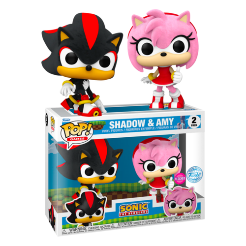 Funko POP Shadow & Amy Flocked 2-Pack EXC - Sonic The Hedgehog ...
