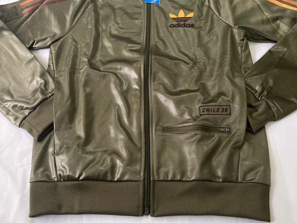 Adidas Chile 20 Originals Mens Track Jacket Retro 60s Rare Olive Green ...