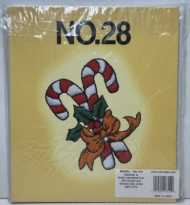 Brand New #28 Brother Embroidery Card Babylock Bernina Sewing Holiday ...