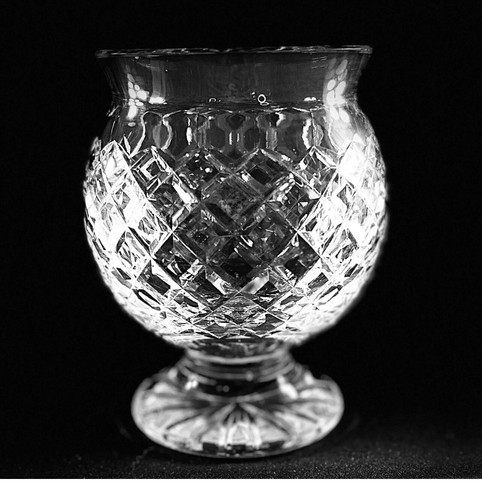 WATERFORD CRYSTAL Comeragh Pattern Footed Flower Vase 6.5" Cut Crystal ...
