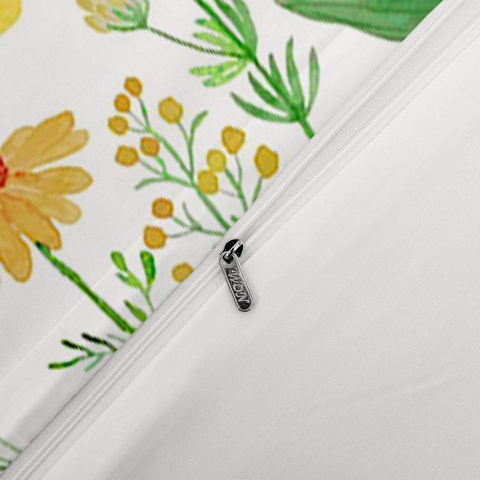 Yellow Daisy Duvet Cover Bedding Set With Pillow Cases Single Double ...