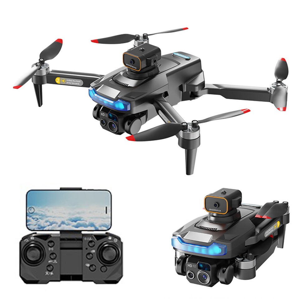 4K Dual RC Drone with HD Camera Wifi FPV Drones Foldable Quadcopter + 2 ...