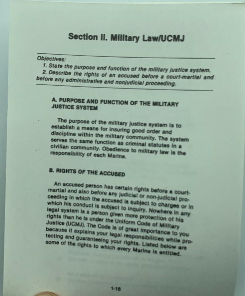 US MARINE CORPS Guidebook Handbook Of Essential Subjects Training Book ...