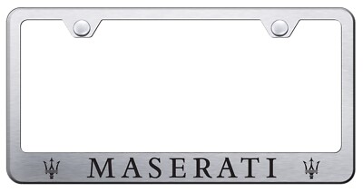 "MASERATI" License Plate Frame, Custom Made of Chrome Plated Metal | eBay