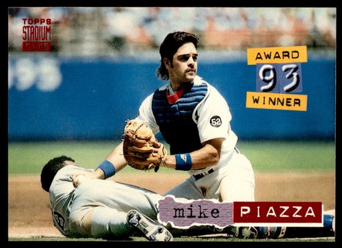 1994 Stadium Club 140 Mike Piazza Los Angeles Dodgers AW Baseball Card ...