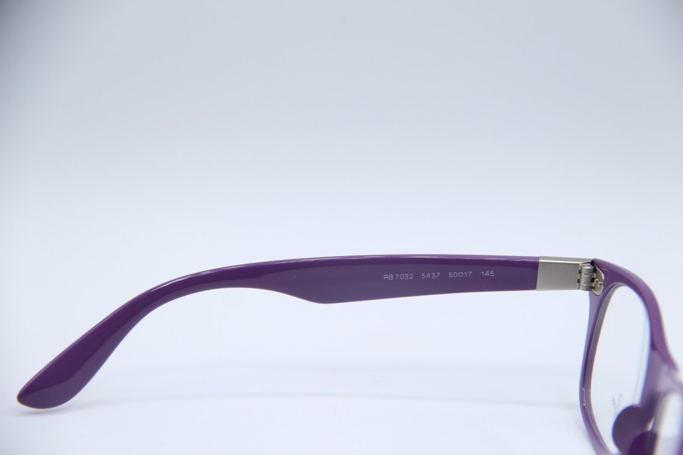 NEW RAY BAN RB 7032 5437 PURPLE AUTHENTIC DESIGNER EYEGLASSES W/CASE 50 ...
