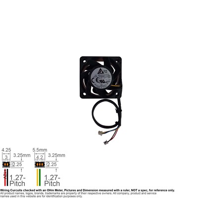 Fan Muffin Cooling DC 12V DC12V 12VDC 40mm 40x40x28 Delta PFB0412UHN 2 ...