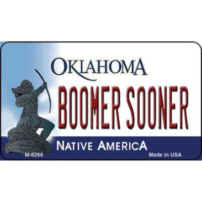 Boomer Sooner Oklahoma State License Plate Tag Novelty Magnet M-6268 | eBay