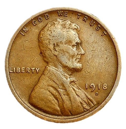 🔥 1918 D Lincoln Wheat Cent Fine - Very Fine (F-VF) Condition Copper ...