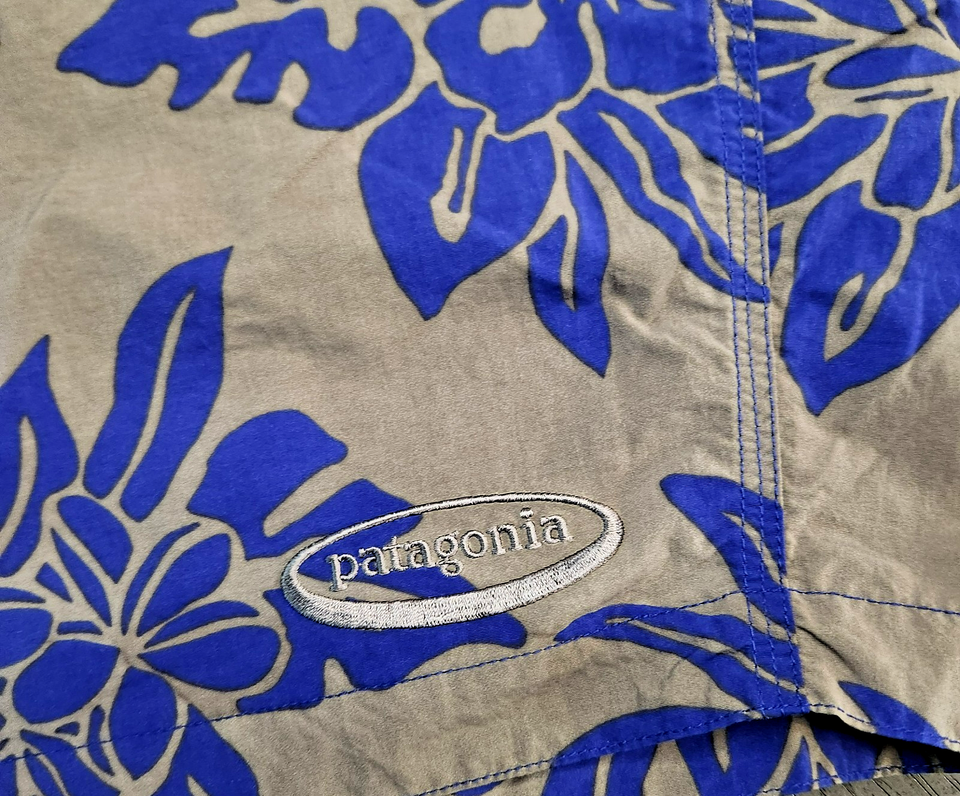 Patagonia Pataloha Tropical Floral Blue Board Shorts Size 35 | eBay