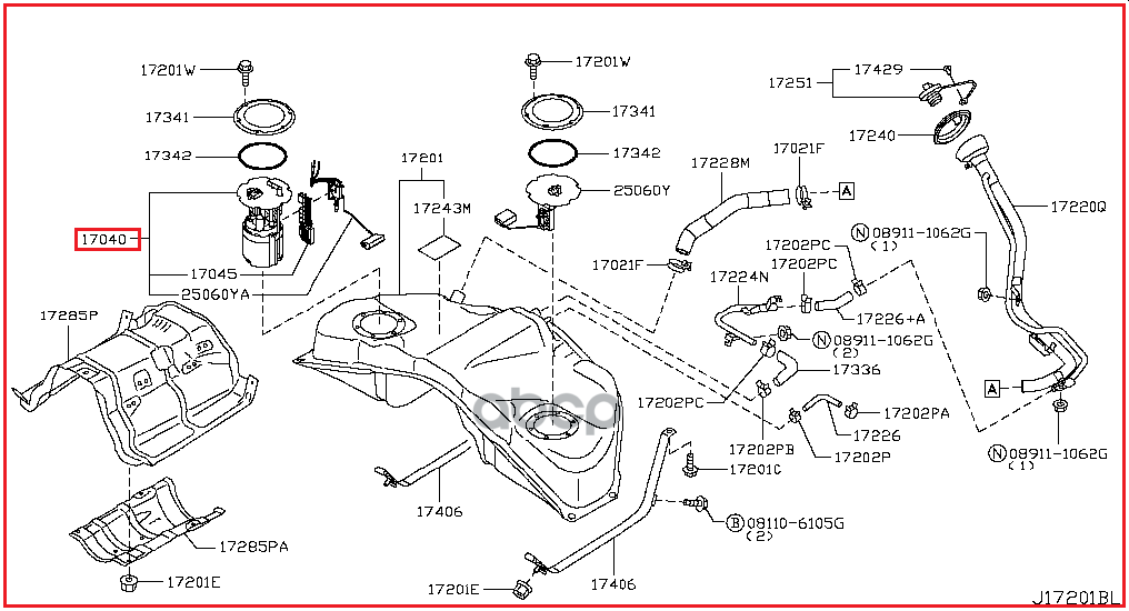 17040-1MA0B Nissan Pump compl-fuel 170401MA0B, New Genuine OEM Part | eBay