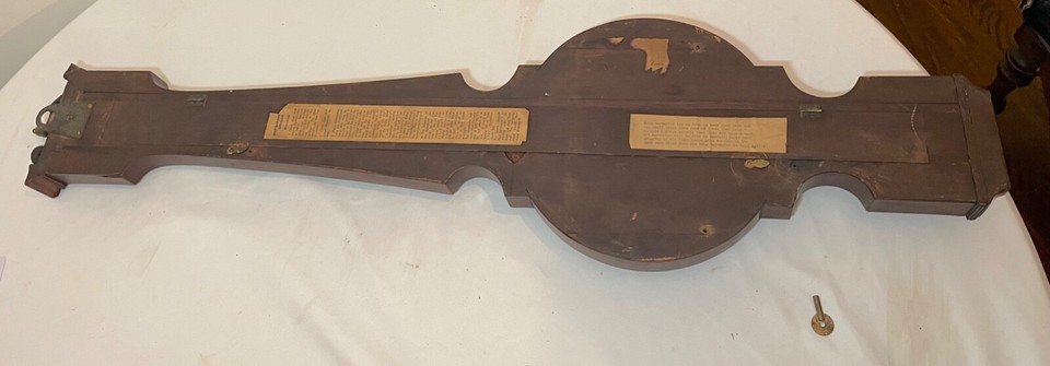 large Antique 19th century A. Gatty mahogany banjo barometer weather ...