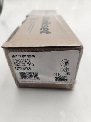 Kwikset 96900-381 690T 15 SMT Single Cyl Tylo Door Knob Combo Pack ...