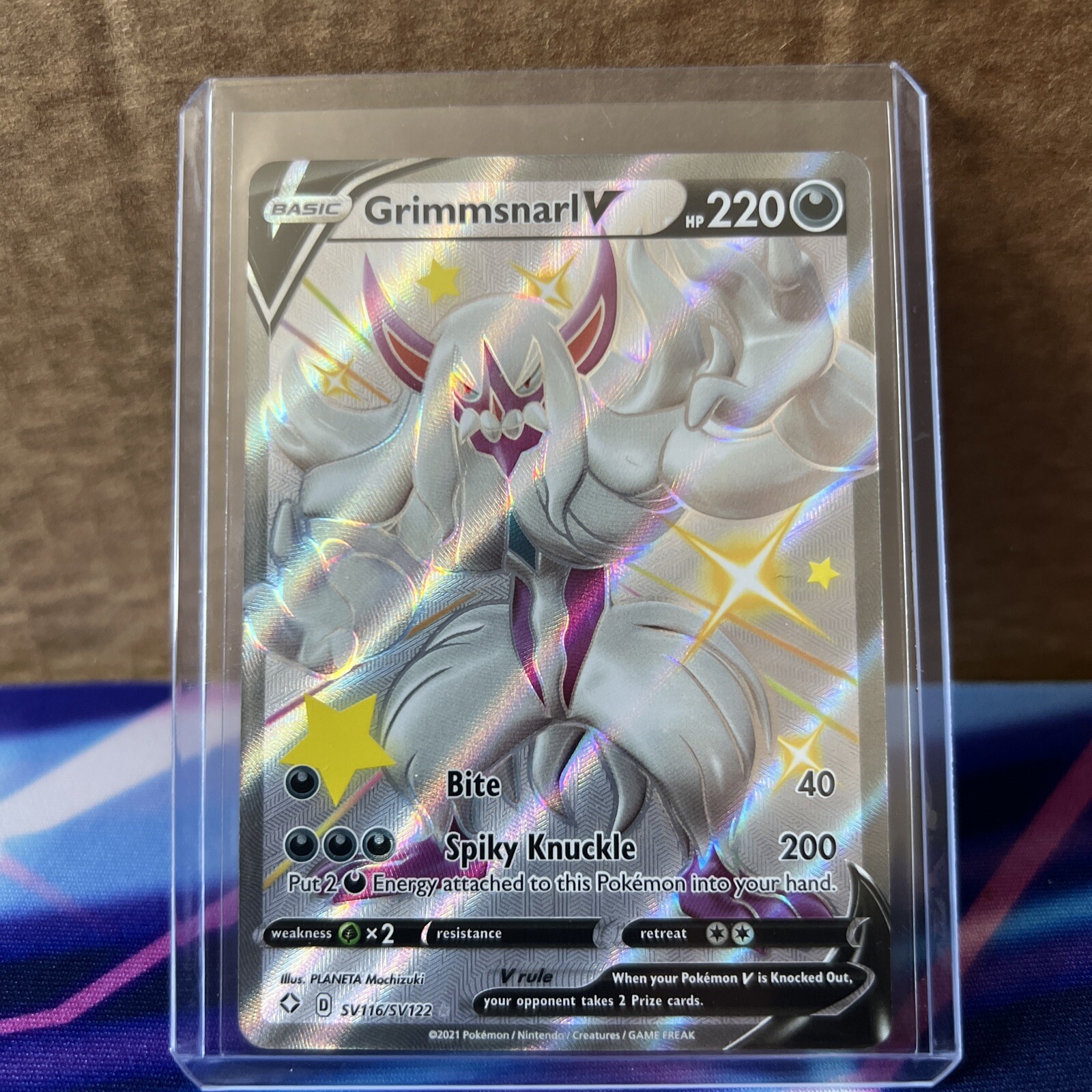 Grimmsnarl V (Shiny) - SV116/SV122 Ultra Rare Shining Fates NM Pokemon ...