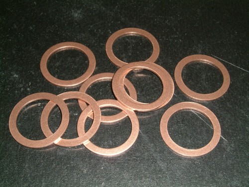 M26 Copper Washers- 35.2mm O/D X 26.7mm I/D X 1.5mm Thk- Various ...