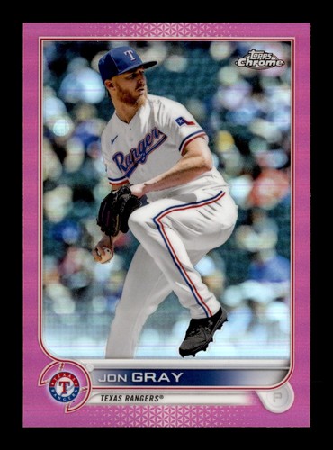 2022 Topps Chrome Pink Refractors #23 Jon Gray Texas Rangers Baseball ...