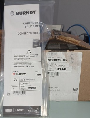 Burndy YSR6CFX10CLTCKITC Hyreducer Splice Kit 10090640 14-10 AWG Qty 25 ...
