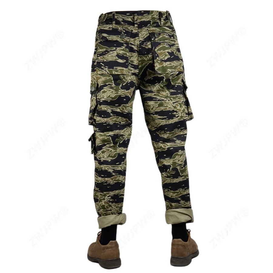 Vietnam War Replica U.S. Army Tiger Stripe Camo TCU Pants Vintage Men ...